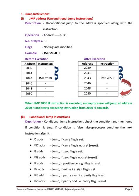 8085 Branching Instruction Pdf
