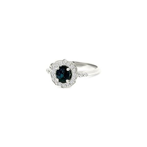 14 Kt Gold Ring 066 Ct Sapphire Diamonds Catawiki