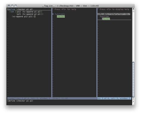 Ctags Vim Tagslist Plugin Not Detecting Custom Language Racket