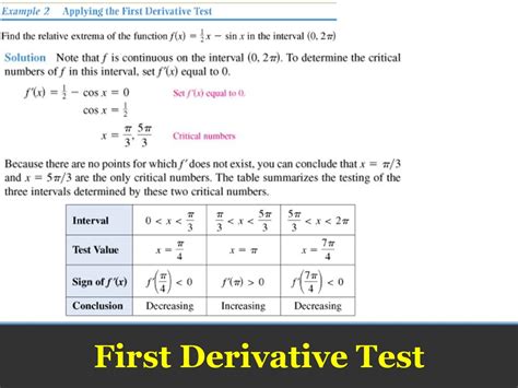 Increasing And Decreasing Functions First Derivative Test Ppt Download