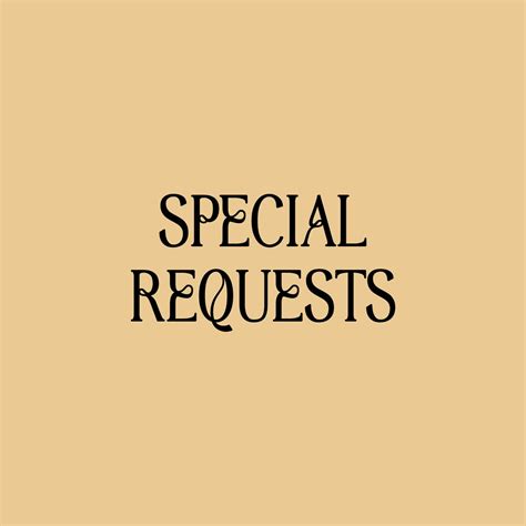 special requests add on etsy