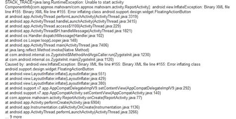 Runtimeexception How To Solve Error Inflating Class Androidsupport
