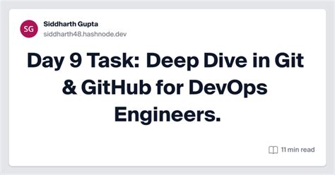 Day 9 Task Deep Dive In Git And Github For Devops Engineers Er