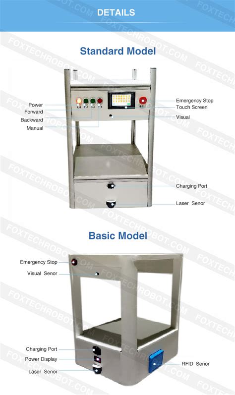 V100 Visual Navigation Agv Slam Logistic Robots Automatic Guided Vehicles Warehouse Industrial