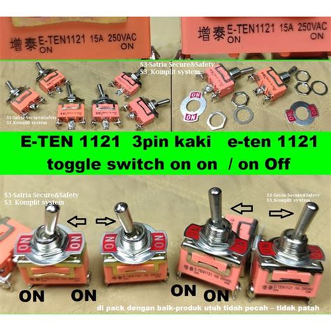 Jual 1121 E Ten On On On Off Tombol Toggle 3pin Kaki 3 Pin 3kaki Togle 15a 250v Switch Saklar