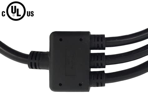 Nema 5 15p To 3x Iec C13 Power Splitter Cable 16awg 13a 125v Sjt
