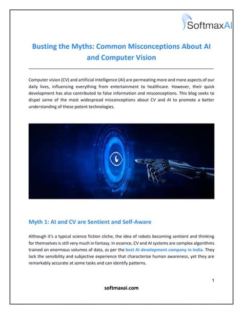 breaking the myths common misconceptions about ai and computing vision
