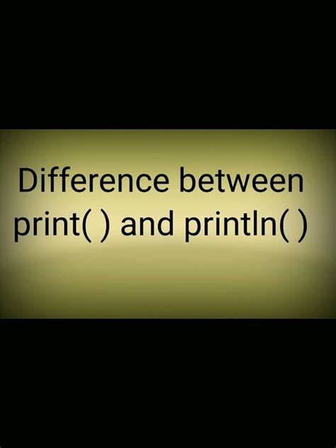 Difference Between Print And Println Method In Java Youtube