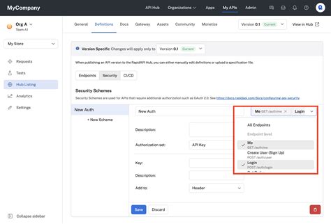 Configuring Api Security