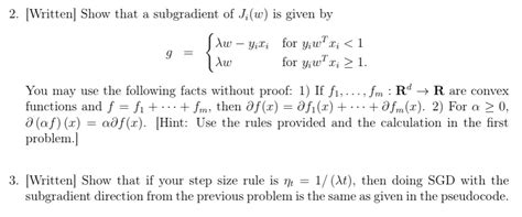 6 Support Vector Machine Via Pegasos In This Question