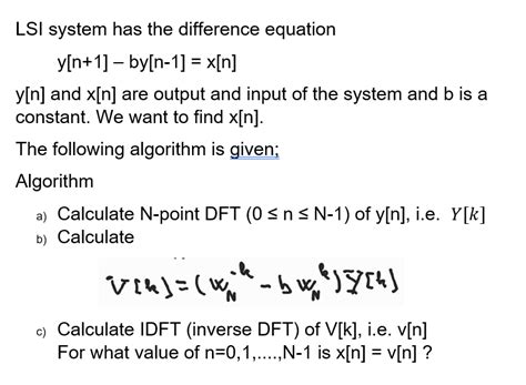 solved lsi system has the difference equation y[n 1]