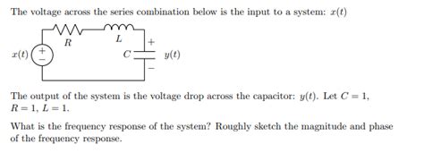 Solved The Values For R C And L Are R Ohm L H Chegg