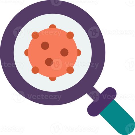 Magnifying Glass And Virus Illustration In Minimal Style 18866994 Png