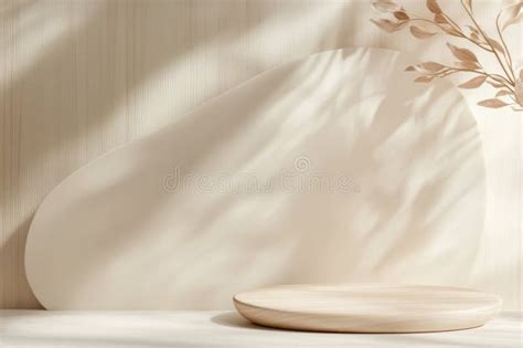 Elegant Minimalist Podium Designed For Product Display In Natural Light Stock Illustration