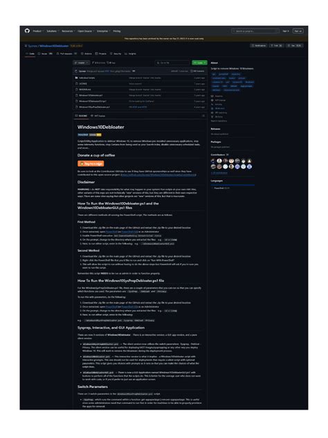 Github Sycnexwindows10debloater Script To Remove Windows 10 Bloatware Pdf