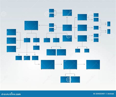 Infographics Flowchart Colored Shadows Scheme Stock Vector