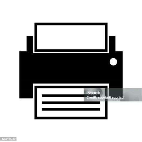 Desain Ilustrasi Vektor Ikon Printer Ilustrasi Stok Unduh Gambar