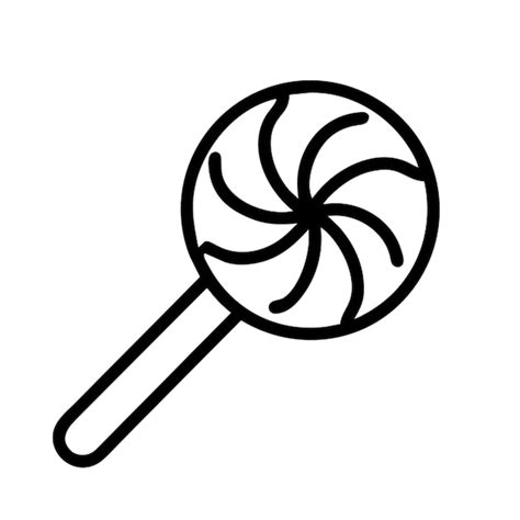 Premium Vector Single Lollipop Candy Line Icon Icon Outline