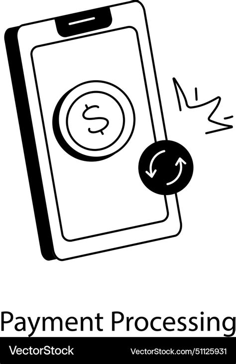 Payment Processing Royalty Free Vector Image Vectorstock