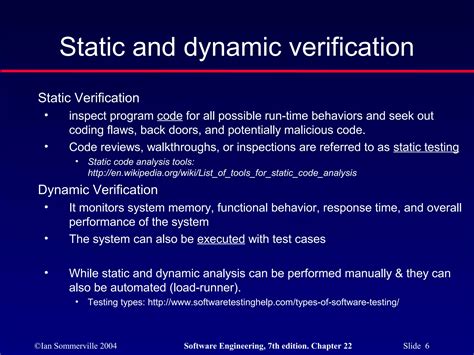 Software Verification And Validation Ppt