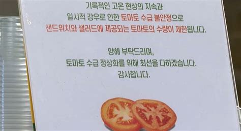 토마토·양상추 빠졌는데가격은 그대로