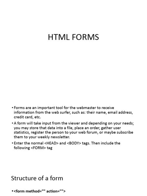 Html Forms Pdf World Wide Web Internet And Web