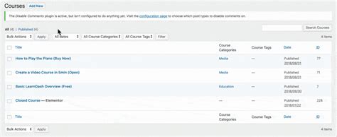 Hide The Comment Form On Learndash Courses Lessons Topics Quizzes
