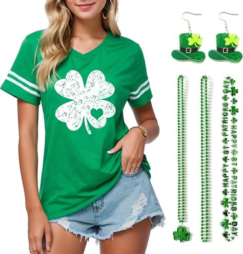 Metaparty St Patricks Day Shirt Women Green Sweatshirt