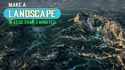 Create A Landscape In Blender In Less Than 2 Minutes Blender 34 Tutorial Youtube