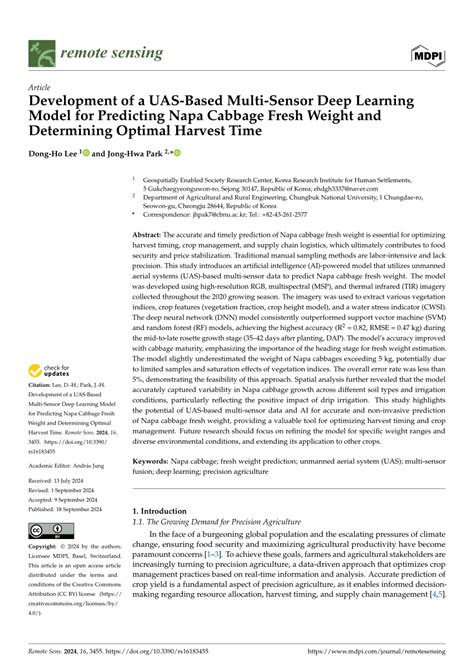 pdf development of a uas based multi sensor deep learning model for