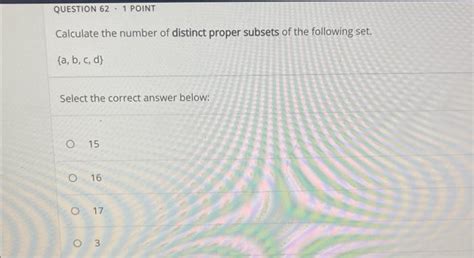solved select the correct answer below 5 64 16 32calculate