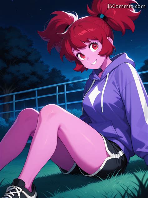 SFW Spinel Steven Universe Red Hair Pink Skin Red Eyes Twintails Hairstyle Short Hair