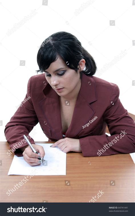 Sexy And Beautiful Woman Designing And Writing Stock Photo 64741441 Shutterstock