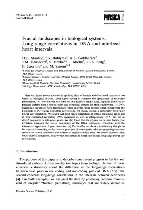 pdf fractal landscapes in biological systems long range correlations