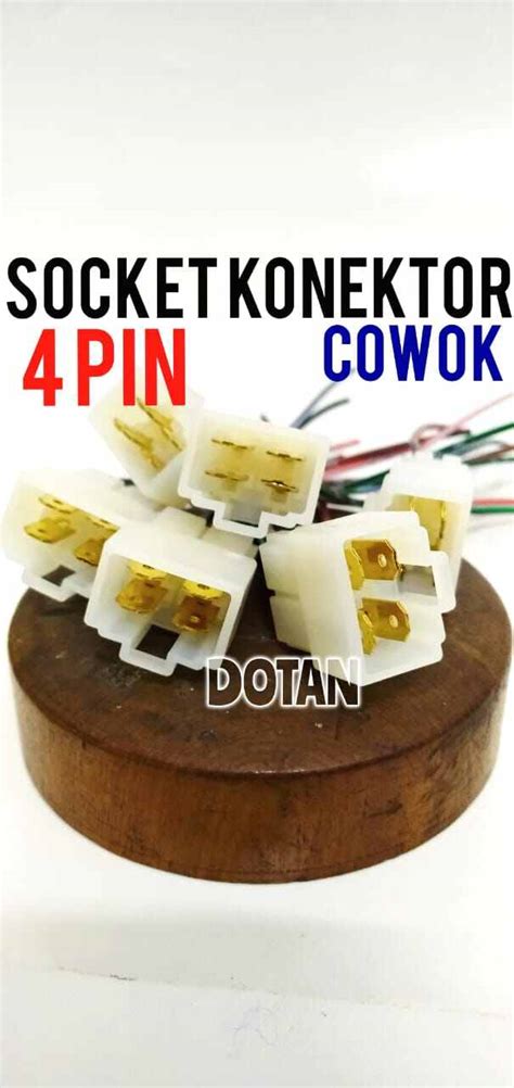 Soket Socket Konektor Pin Cowok Male Sudah Termasuk Skun Dan Kabel Bahan Nylon Lazada
