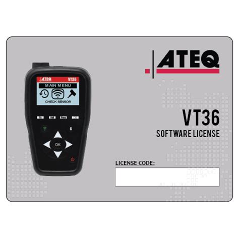 VT Software License ATEQ TPMS