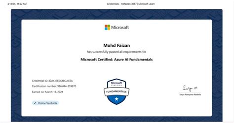 mohd faizan on linkedin azureai ai machinelearning certification