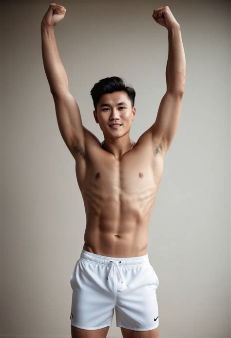Asian Athlete with Bushy Armpits | Stable Diffusion Online