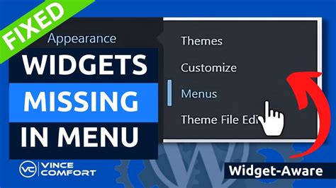 Widgets Missing In Menu How To Fix Widgets Disappeared From Wordpress