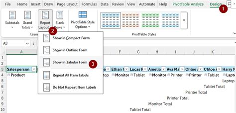 Transfer Pivot Table Row Labels In Separate Columns In Excel Excel Insider