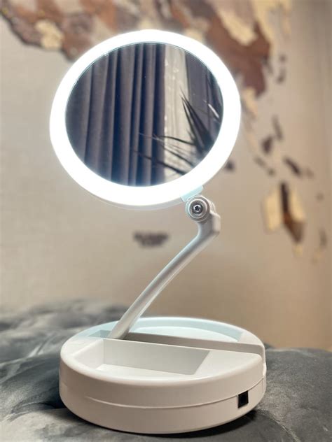 ᐉ Косметичне дзеркало складане 10x My Fold Away Mirror з Led підсвічуванням 2487 • Краща ціна