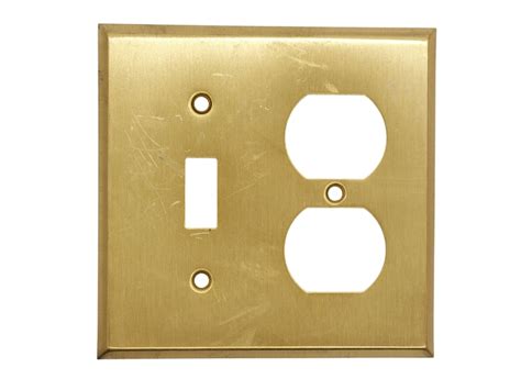 Brushed Brass Toggle Switch And Duplex Outlet Cover Wall Plate Etsy