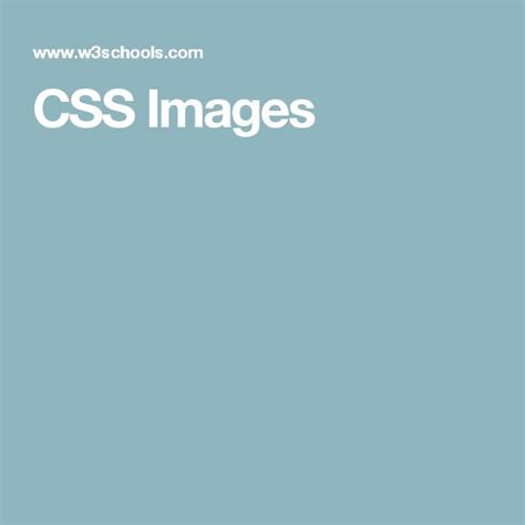 CSS Images Css Coding Understanding