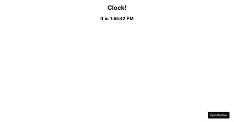 Clock Codesandbox