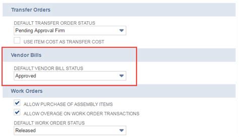 Oracle NetSuite: Determining default approval status for bills syncing ...