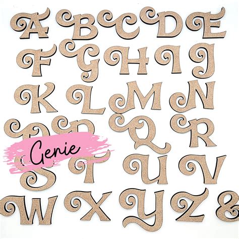 Small Genie Letter Script Letters Unfinished Letters Craft Letter