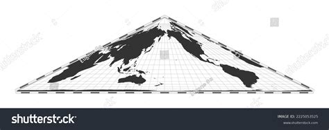 Vector World Map Collignon Equalarea Pseudocylindrical Stock Vector Royalty Free 2225053525