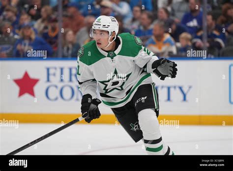Dallas Stars Jason Robertson 21 In Action During The Second Period
