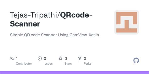 GitHub Tejas Tripathi QRcode Scanner Simple QR Code Scanner Using CamView Kotlin