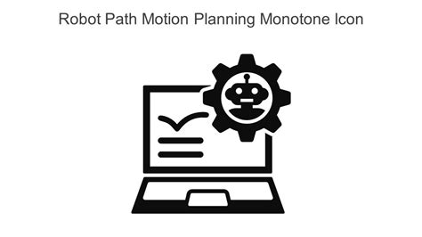 robot path motion planning monotone icon in powerpoint pptx png and